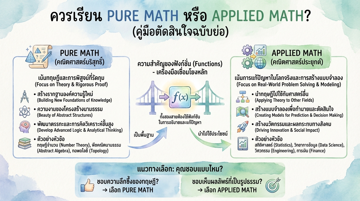 ควรเรียน PURE MATH หรือ APLLIED MATH? เลือกแบบไหนดี? - My Company